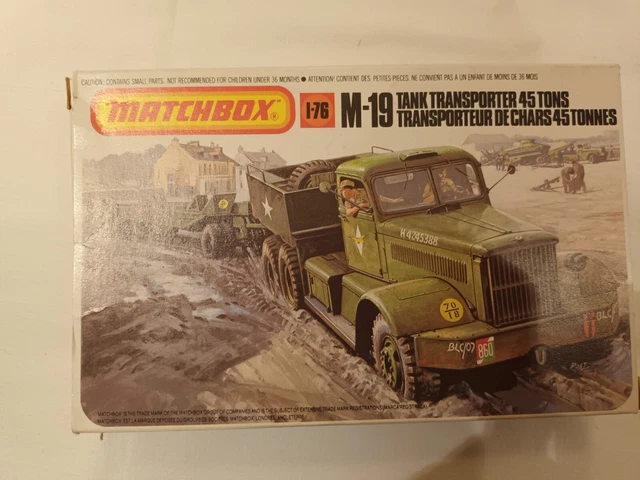 VINTAGE MATCHBOX M-19 Tank Transporter 1/76 Scale Construction Kit £22. ...