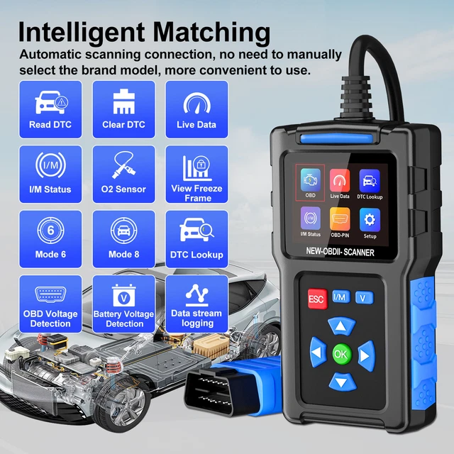 KFZ-SCANNER FEHLERCODE LESEGERÄT OBD2 Check Engine Fehlerdiagnose ...