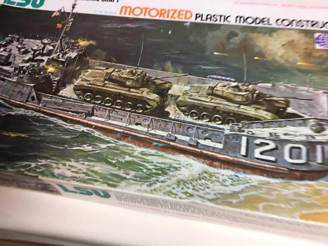 1/125 LCT MK5 LSU US Navy Landing Craft old Lindberg 1/125 Boat Ship ...