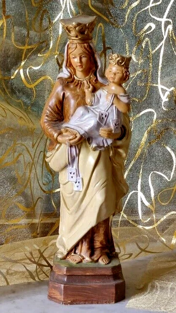 FIGURINE VIERGE NOTRE Dame Du Mont Carmel Collection Malsiner Italy En ...