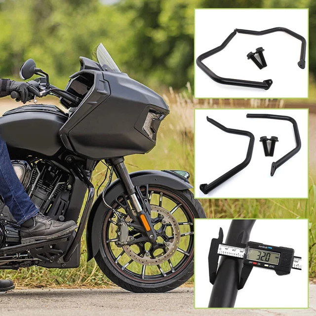 BLACK STEEL MOTORCYCLE Engine Guard Highway Crash Bar For Indian ...