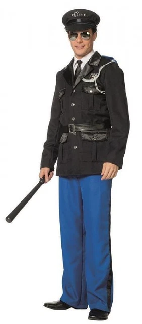 POLIZIST POLIZEI POLICE Cop FBI CIA Kostüm Uniform Anzug Mütze Hut ...