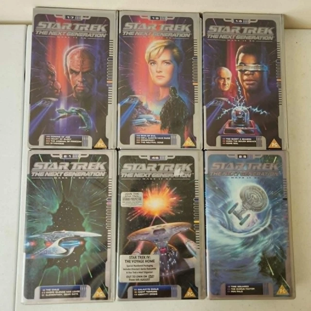 STAR TREK VHS Bundle x6 The Next Generation Used Condition Working 1 ...