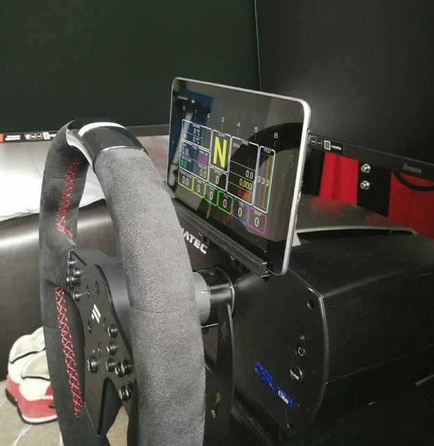 UNIVERSAL FANATEC WHEEL BASE PHONE/TABLET MOUNT DASH,CSL Elite,2.5 ...