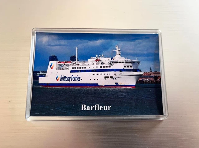BRITTANY FERRIES BARFLEUR Large Fridge Magnet Ferry Portsmouth Revised ...