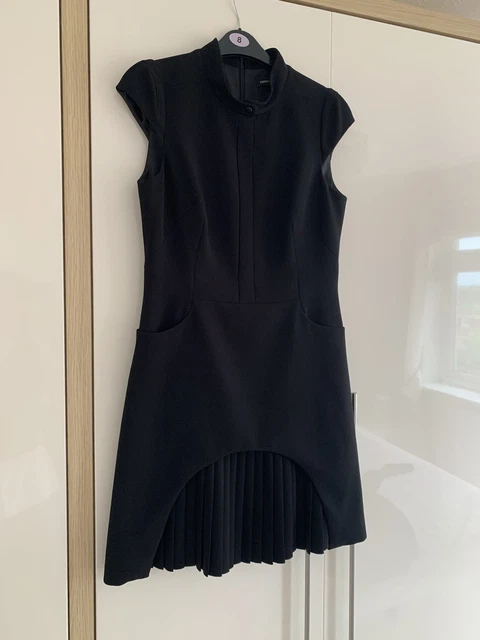 KAREN MILLEN BLACK sporty/ Military Dress. Size 12. Very Good Condition ...