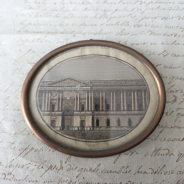 GRAVURE ENCADRÉE DÉBUT XIXè Colonnade Du Louvre Paris 1er Empire EUR 78 ...