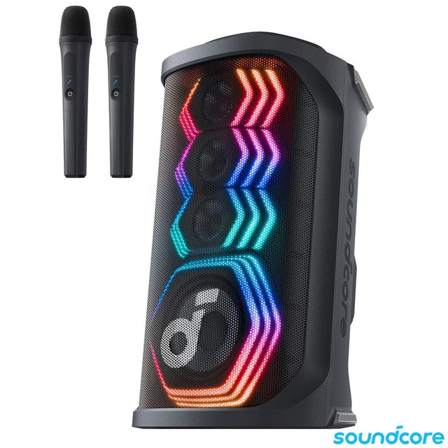 SOUNDCORE RAVE 3S AI Party Speaker with 2 Wireless Microphones £250.28 ...