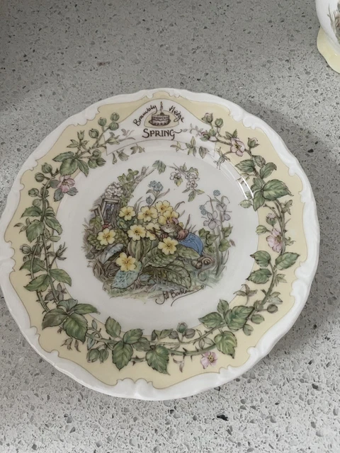 ROYAL DOULTON BRAMBLY Hedge SPRING Jill Barklem Afternoon Tea Plate ...