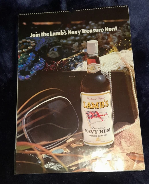 CAROLINE MUNRO LAMB'S Navy Rum calendar 1975/1976 VGC RARE £37.09 ...