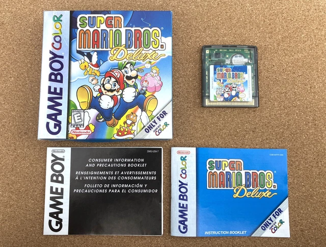 SUPER MARIO BROS Deluxe (Nintendo Game Boy Color 1999) Game Box Manuals ...