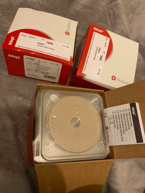 X3 HOLLISTER ADAPT Ostomy/Stoma Barrier Rings 98mm (Box of 10) 7806 ...