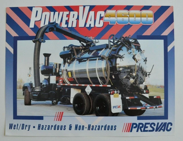 1994 PRESVAC POWERVAC 4600 Dealer Sheet Brochure - English - Canada $12 ...