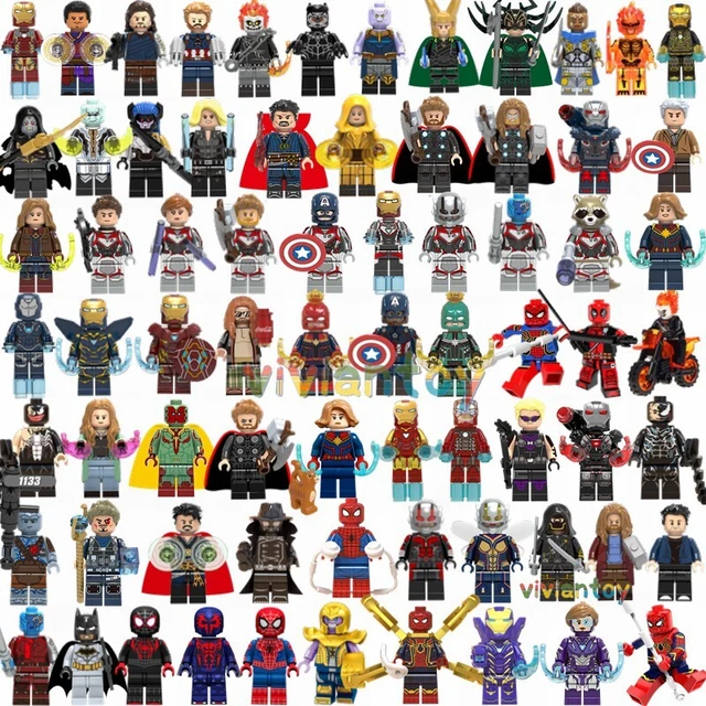 LEGO MARVEL MINIFIGURES Spider-Man Iron Man - CHOOSE YOURS - *with Base ...
