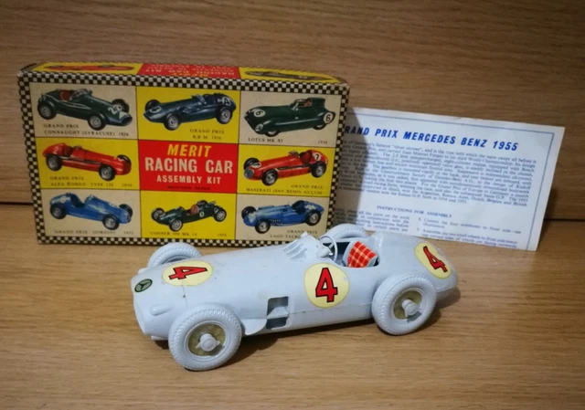 MERIT RACING CAR assembly kit Gp Mercedes Benz 1955 assembled and boxed ...