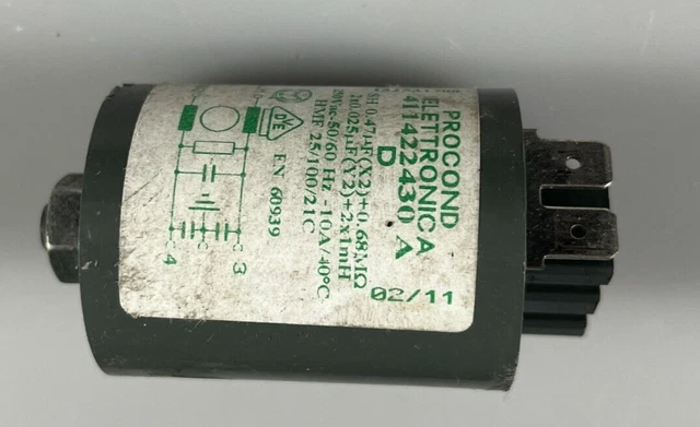 AEG L54840D WASCHMASCHINE Kondensator Netzfilter EN60939 132531700 ...