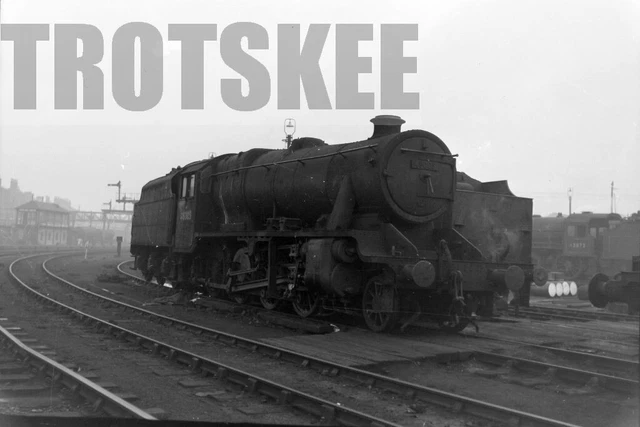 LARGER NEGATIVE BR British Railways Steam Loco 48005 Class 8F Derby ...