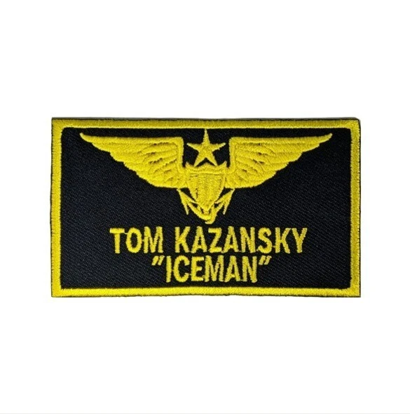 TOM KAZANSKY &ICEMAN& Top Gun Iron on Patch Film Movie TopGun 8.5×5×0 ...