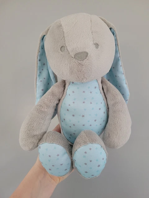 TESCO CAROUSEL BLUE And Grey Star Bunny Rabbit Soft Toy Lapin Plush ...