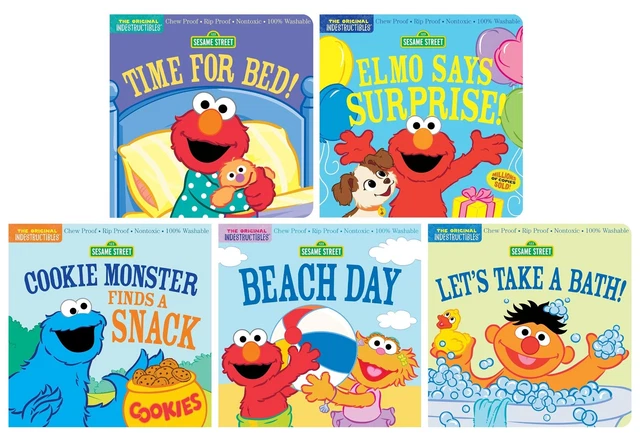 INDESTRUCTIBLES: SESAME STREET: 5 Picture Books Collection Set - Ages 2 ...