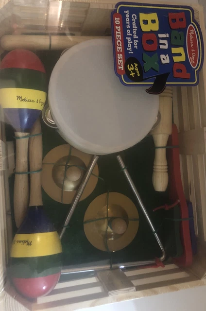 MELISSA & DOUG Band-in-a-Box Clap! Clang! Tap! - 10-Piece Musical ...