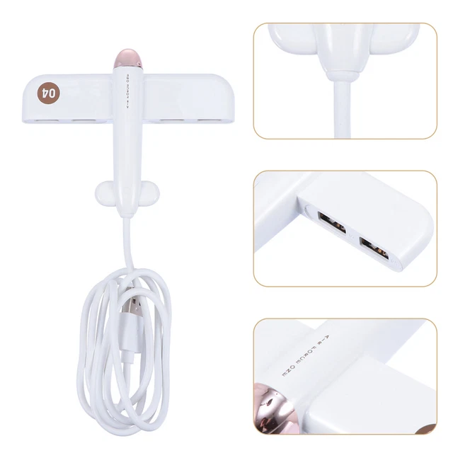 USB CABLE ADAPTER 4 Port Hub for Keyboard & Hard Drive - Airplane Shape ...