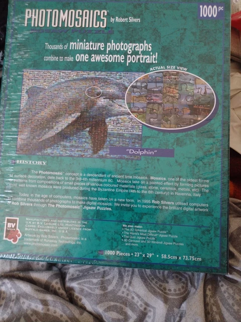 DOLPHIN 1000 PIECE Puzzle Digital Photo Mosaic Photomosaic Art New ...
