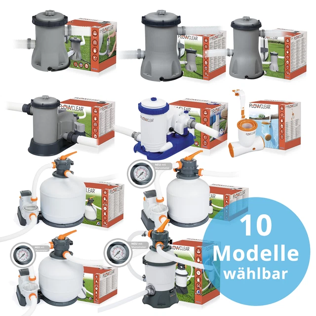 BESTWAY PUMPE FILTERPUMPE Sandfilterpumpe Filteranlage Pool Flowclear ...