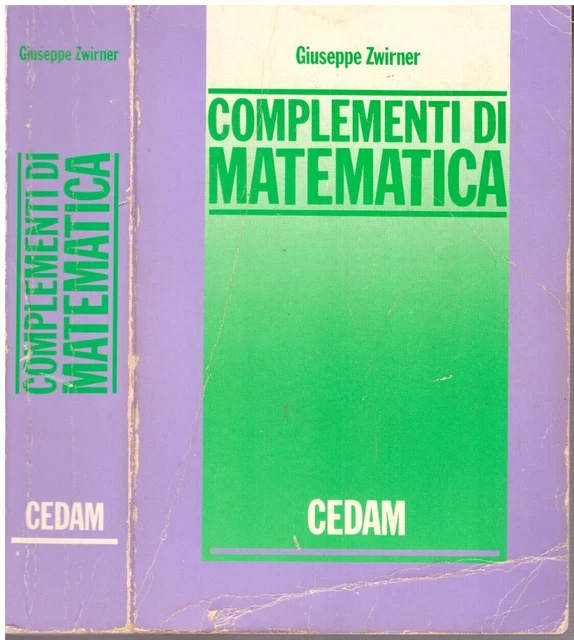 COMPLEMENTI DI MATEMATICA di Giuseppe Zwirner EUR 18,00 - PicClick IT