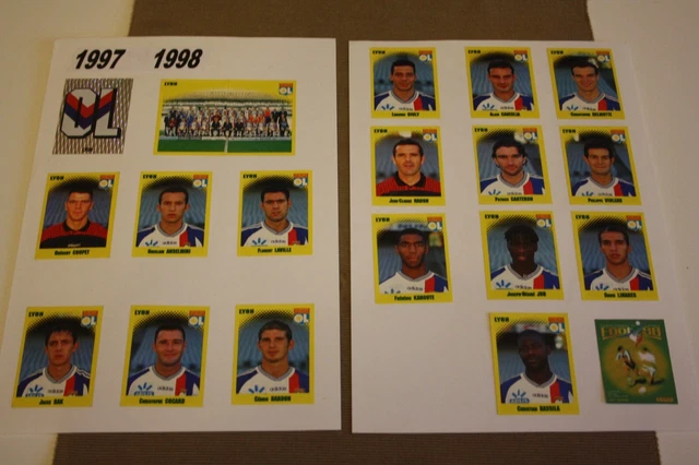 19 IMAGES PANINI FOOT 98 )) OL LYON Olympique Lyonnais 1997-1998 EUR 12,50 - PicClick FR