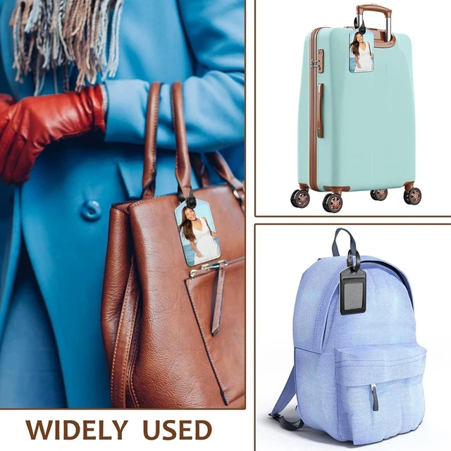 SUBLIMATION LUGGAGE TAGS White Heat Transfer PU Leather Name Tag ...