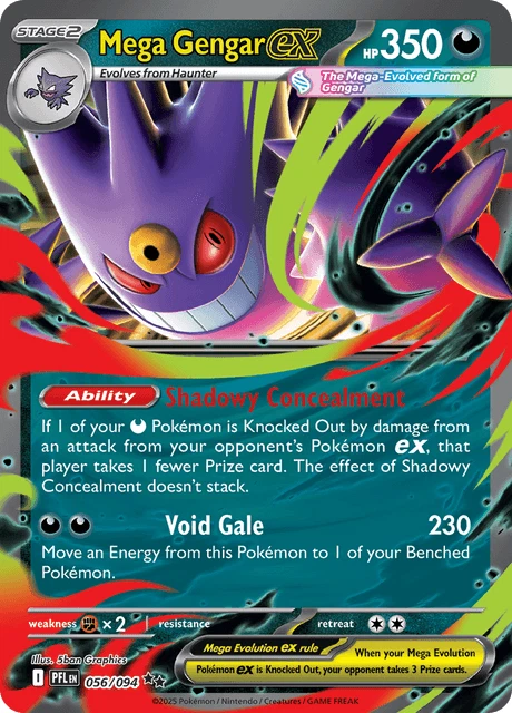 POKÉMON TCG - Mega Gengar EX 56/94 - Phantasmal Flames - Double Rare ...