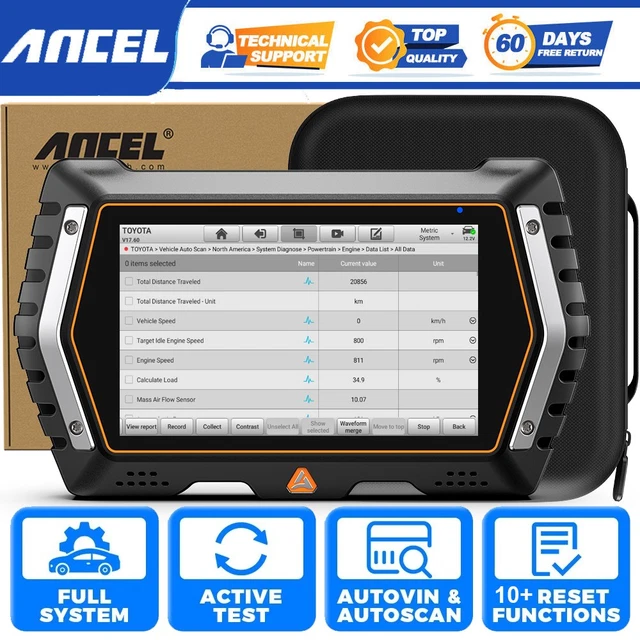 ANCEL V3 PRO Bi-directional OBD2 Scanner Full System Car Diagnostic ...
