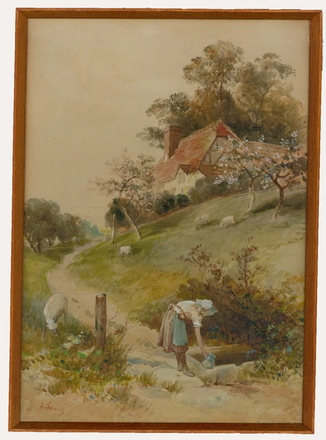 E. LEWIS - Framed Late 19th Century Watercolour, The Cottage Well £121. ...