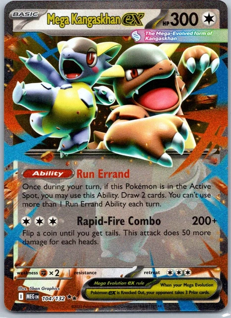 MEGA KANGASKHAN EX - Double Rare ME01: Mega Evolution 104/132 NM £2.01 ...