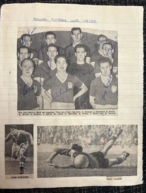 MULTI SIGNED X17 Millwall FC Football Team Group Football Autographs ...