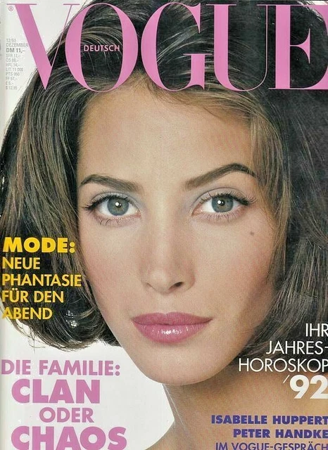 VOGUE GERMANIA 1991 Christy Turlington Carla Bruni Niki Taylor Linda ...
