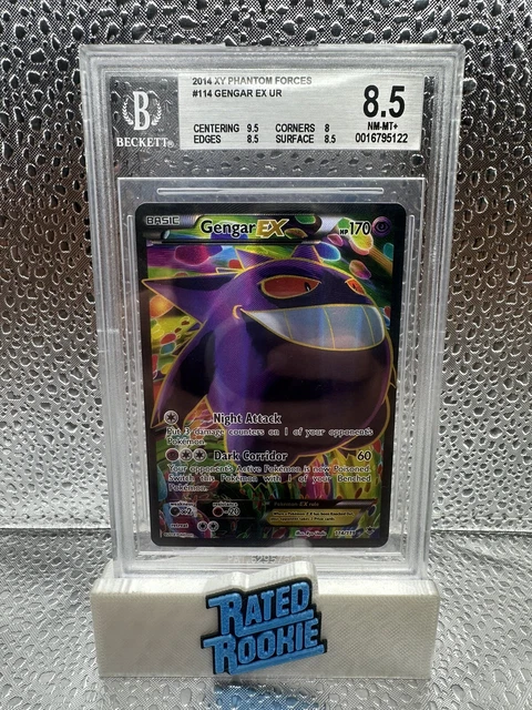 2014 POKEMON XY 114/119 Full Art Gengar EX BGS 8.5 Phantom Forces EUR ...