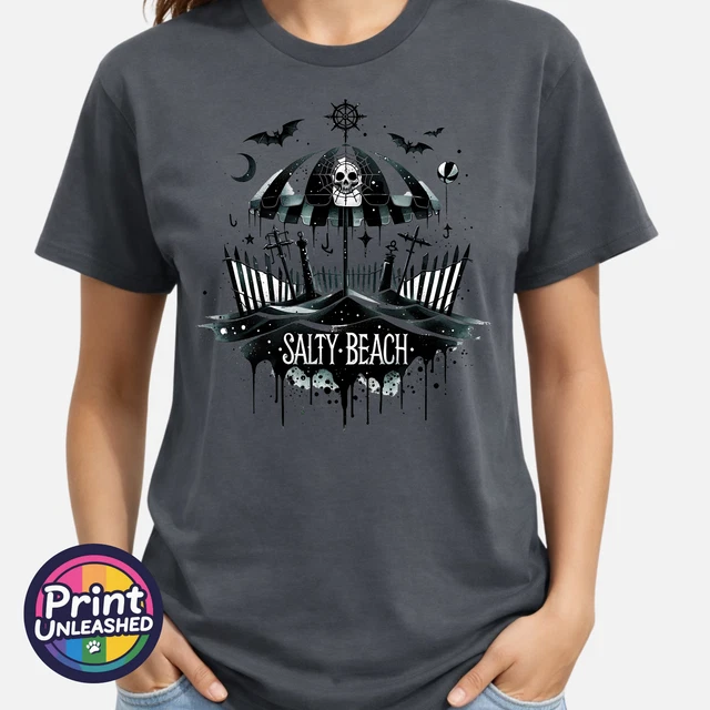SALTY BEACH T Shirt Gothic Summer Tee Alternative Spooky Holiday Top ...
