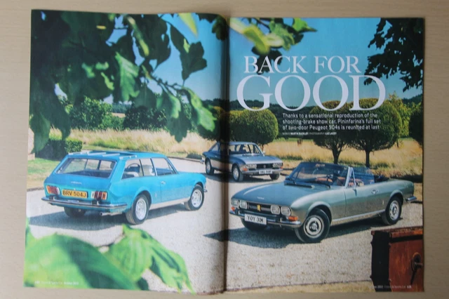 ORIGINAL CSC 2022 magazine article: PEUGEOT 504, CABRIO, ESTATE & 2door ...