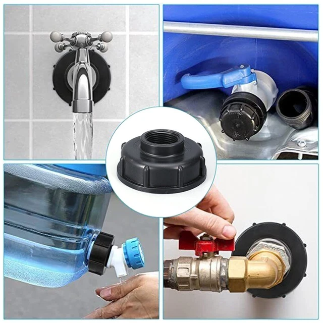 1 INCH IBC Container Cap 1/2 3/4 Female Thread Adapter Lid S60x6 Water ...