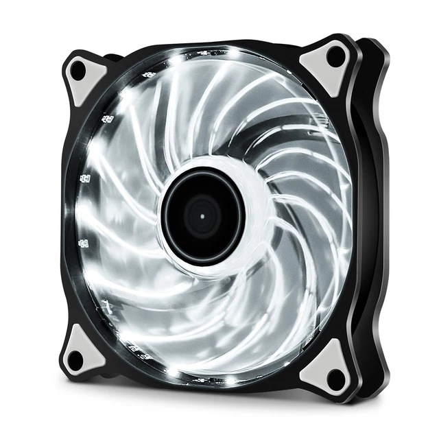 2 PACK VETROO 120mm 15 LED Light PC CPU Computer Case Cooling Quite Fan ...