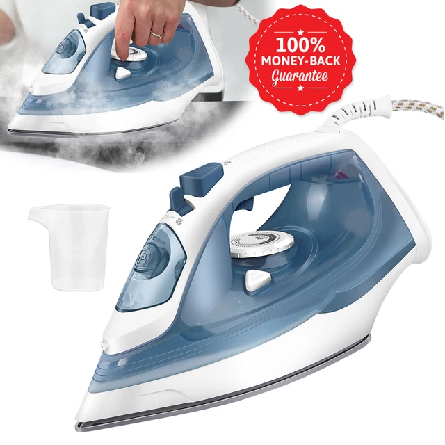 STEAM IRON 2400W Non-Stick Soleplate Dry/Steam Iron Adjustable ...