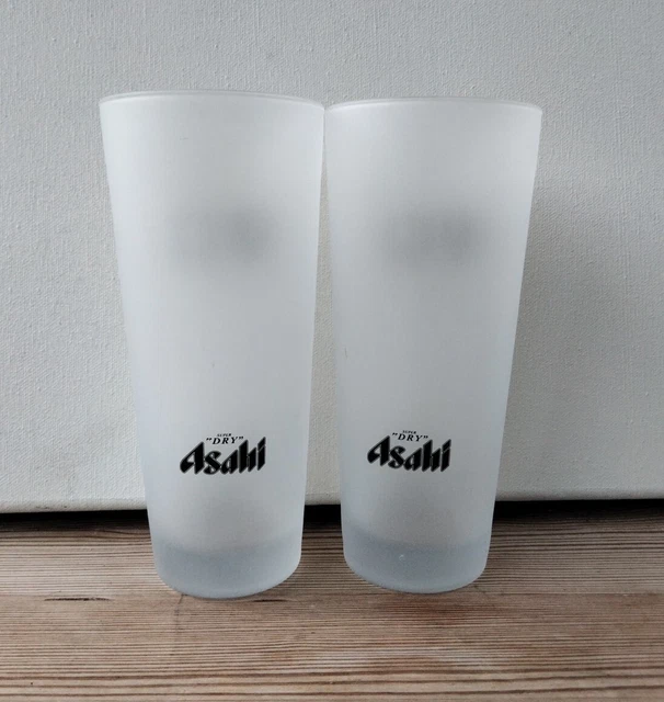 ASAHI SUPER DRY Frosted Beer Glasses 300ml x 2 VGC $34.95 - PicClick AU