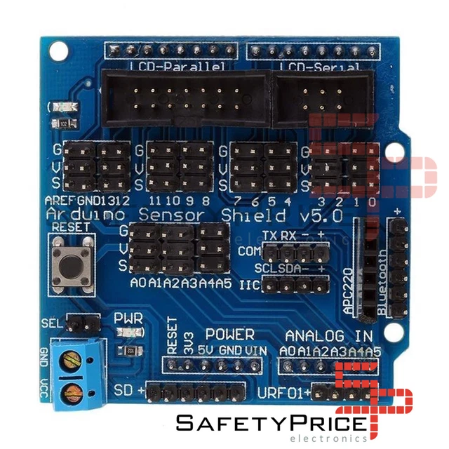 SENSOR SHIELD V5 V5.0 Para Arduino Bluetooth Module Servo UNO MEGA SP ...