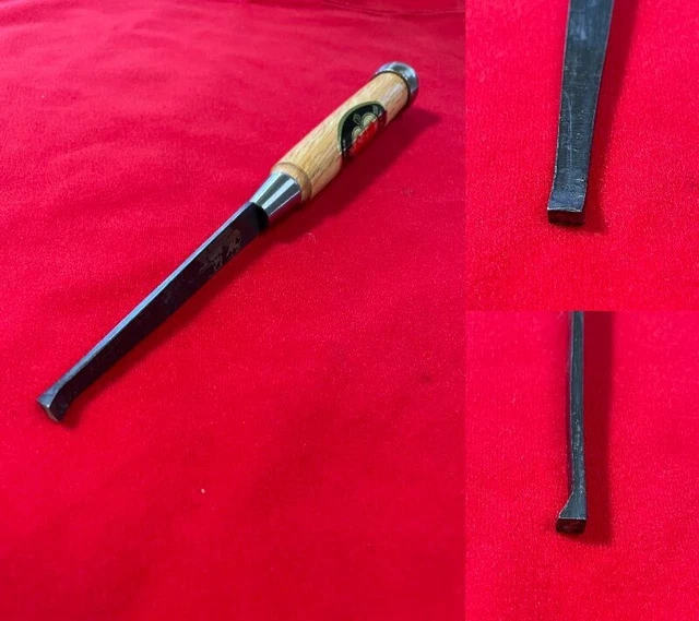 JAPANESE CHISEL SPECIAL chisel Sokosarai nomi 底さらい鑿 6mm 1/4 in White ...