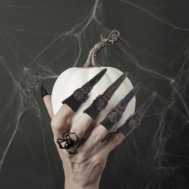 10 PCS FAKE Witch Fingers Halloween Cosplay Props Costume Nails £8.58 ...