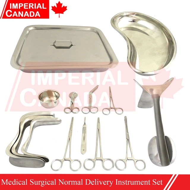 25 PCS MEDICAL Surgical Normal Delivery Instrument Set Gynecological ...