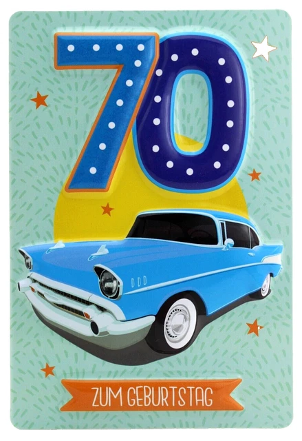 70 JAHRE GEBURTSTAGSKARTE Mann Grußkarte Karte Geburtstag ...