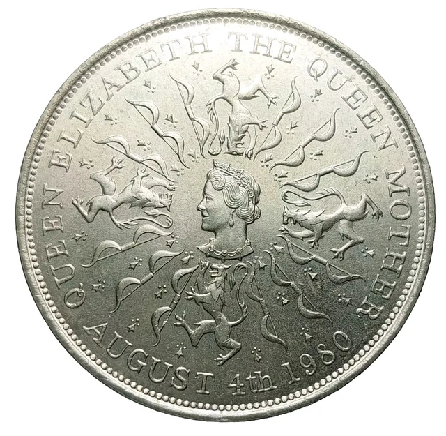 GREAT BRITAIN 25 Pence Crown 1980 Coin Elizabeth II Queen Mother Y222 £ ... GREAT BRITAIN 25 Pence Crown 1980 Coin Elizabeth II Queen Mother Y222 £ ...